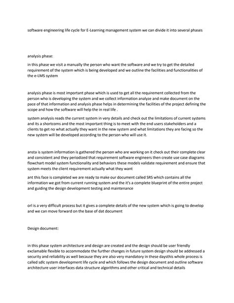 Solution Software Engineering Life Cycle For E Learning Management