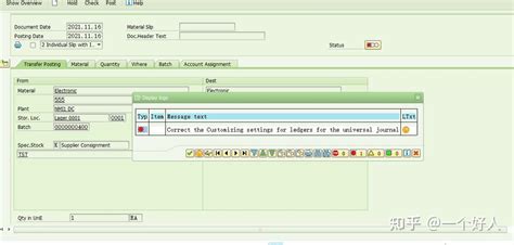 Sap Mm Migo K Correct The Customizing Settings For Ledgers For