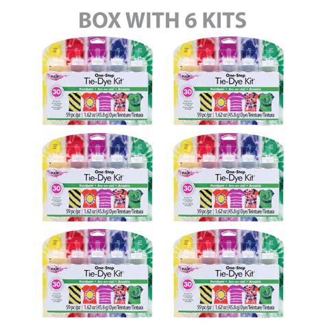 Tulip Tie Dye Kit Rainbow Large 5 Bottles Box With 6 Kits