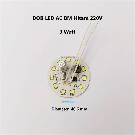 Jual Pcb Lampu Led Ac Bm Hitam Watt Lengkap Watt Dob Led Ac