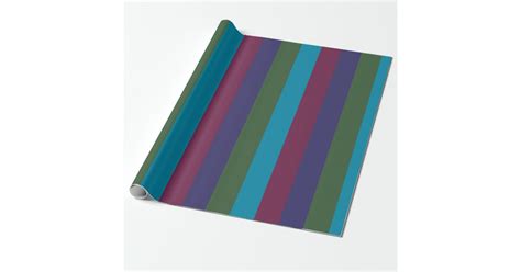 Colorful Jewel Tone Christmas Stripes Wrapping Paper Zazzle