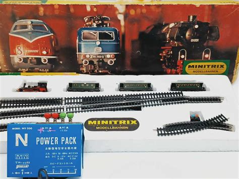 やや傷や汚れあり 円スタート MINITRIX ミニトリックス 鉄道模型 N mm Nゲージ MODELLBAHNEN 客車 蒸気機関車 線路 パワーパック No