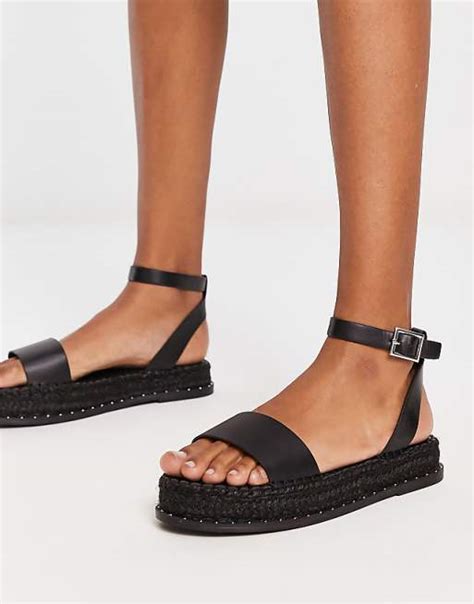 Truffle Collection Sandales Cloutées Style Espadrilles à Plateforme