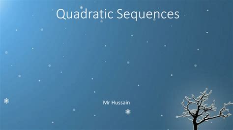 Quadratic Sequences Teaching Resources