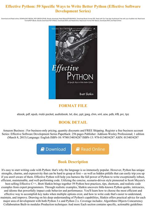 download pdf effective python 59 specific ways to write better python