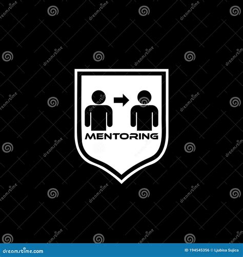Mentoring Concept Icon Isolated On Dark Background Stock Vector