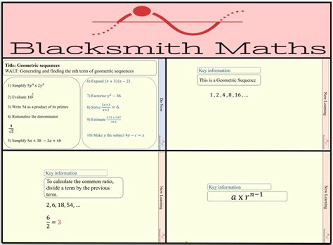 Geometric Sequences Lesson Teaching Resources