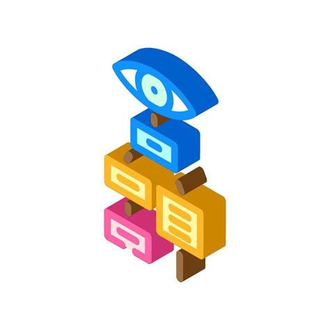 Visual Hierarchy Ux Ui Design Isometric Icon Vector Illustration Vector Art At Vecteezy