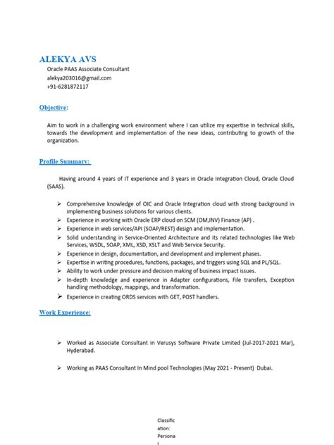 Naukri Alekyaa 4y 4m Pdf Oracle Corporation Cloud Computing