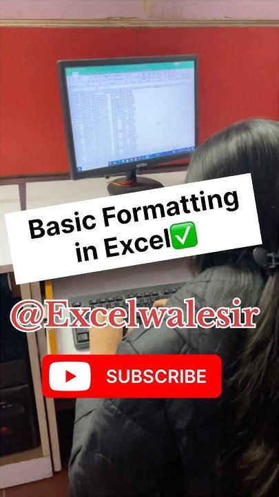 Basic Formatting In Excel Excelwalesir Exceltricks Computertips Training Ytshorts Tutorial
