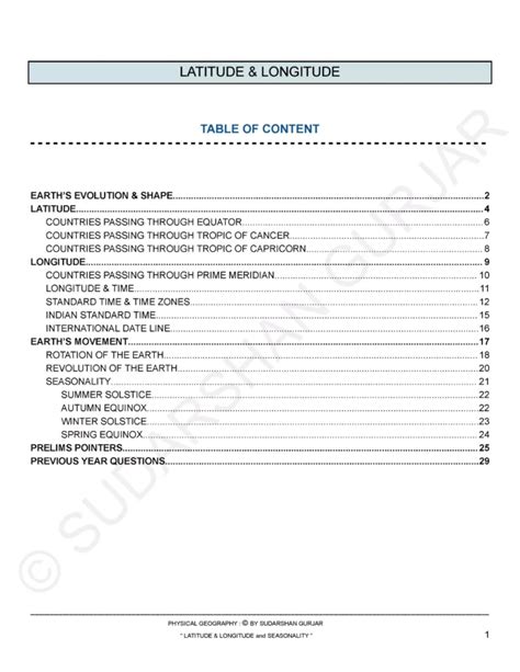 Upsc Cse Complete Physical Geograhy Notes By Sudarshan Gurjar Sir