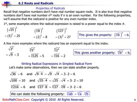 ppt square roots the square root of a number is one of its two equal
