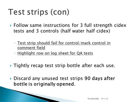 Cidex Strip Test Telegraph