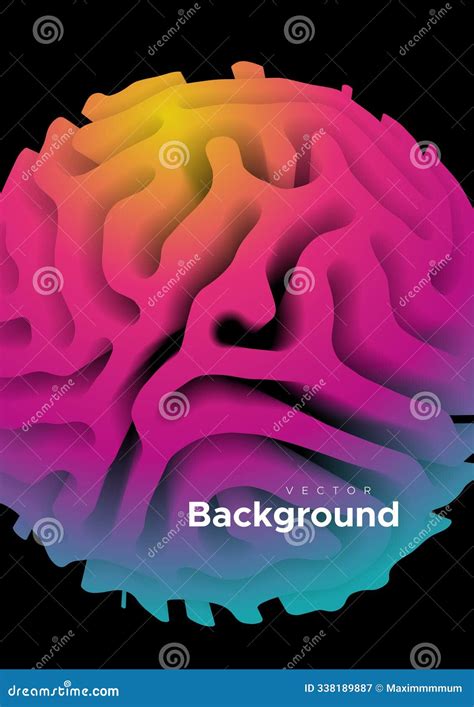 3d Futuristic Diffusion Reaction Pattern Holographic Neon Gradient Extruded Pattern Cartoon