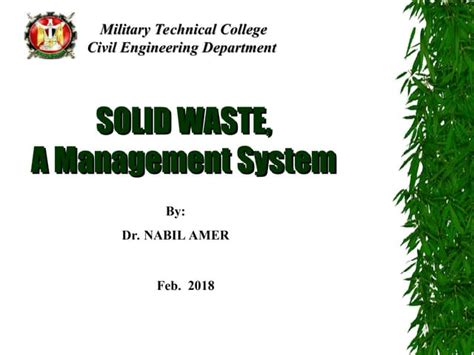 Solid Waste Enviromental Management Systemppt