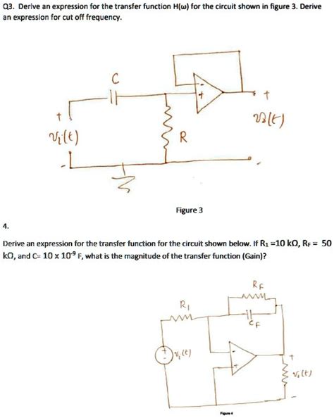 solved q3 derive an expression for the transfer function h w for the