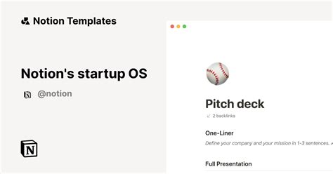 Notion S Startup Os Notion Template Marketplace