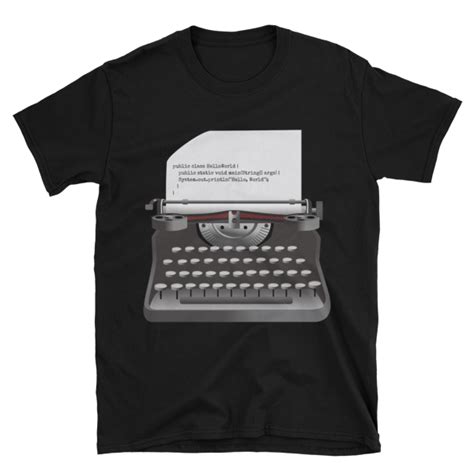 Hello World Java Typewriter Unisex Softstyle T Shirt Kiperz Limited