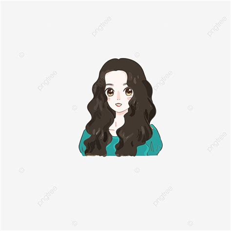 곱슬머리 소녀 만화 소녀 만화 삽화 Png 일러스트 및 벡터 에 대한 무료 다운로드 Pngtree