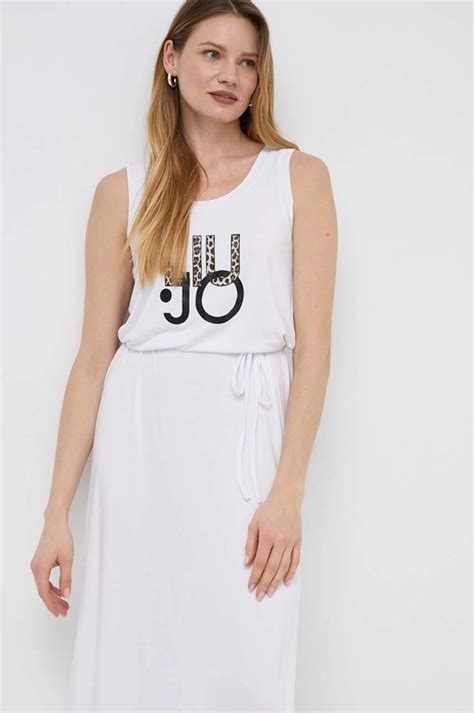 Сукня Liu Jo колір білий Maxi Oversize Answear Ua