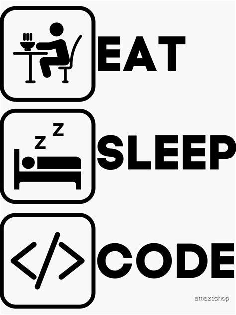 Funny Computer Science Programmer Eat Sleep Code Sticker For Sale By
