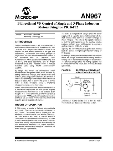 Pic16f72 3 Phase Motor Control Pdf Power Inverter Capacitor