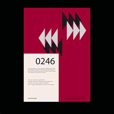 Premium Vector Bauhaus Poster Template Layout With Clean Typography