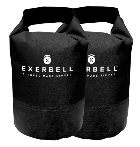 Exerbell 접이식 및 조절 가능한 케틀벨 2개 2 14kg 블랙 물 샌드백 다용도 트레이닝 웨이트 티몬