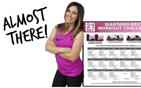 21 Day Diastasis Recti Workout Challenge Tone And Tighten Diastasis Recti Exercises