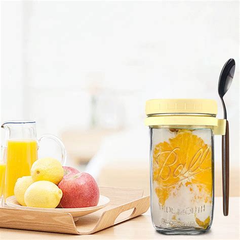 Overnight Oats Container With Lid And Spoon Overnight Oats Jars