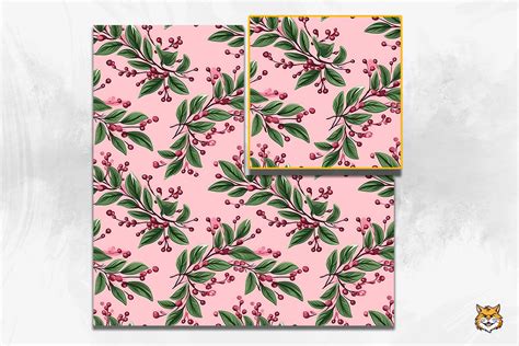 Mistletoe Seamless Pattern Graphic By Meow Backgrounds · Creative Fabrica