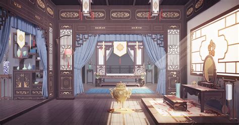 中国风 中式古建闺房 熬夜的球のイラスト Pixiv