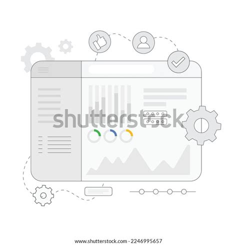 Dashboard Web Illustration Line Icons Stock Vector Royalty Free 2246995657 Shutterstock