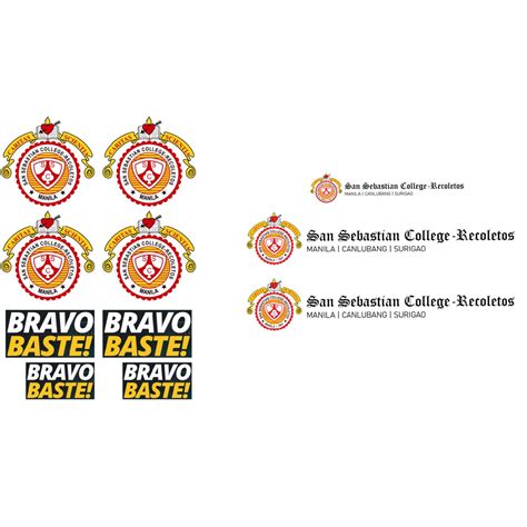 San Sebastian College Recoletos Car Sticker 11 Pieces Car Sticker