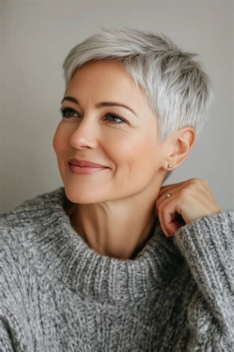 Pin By Nina On Haare Short Silver Hair Short Hair Styles Pixie Hair