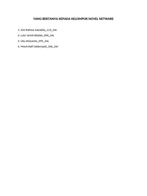 kelompok novel netware pdf