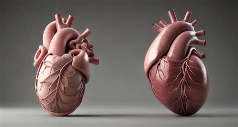 premium photo 3d rendered heart anatomy model