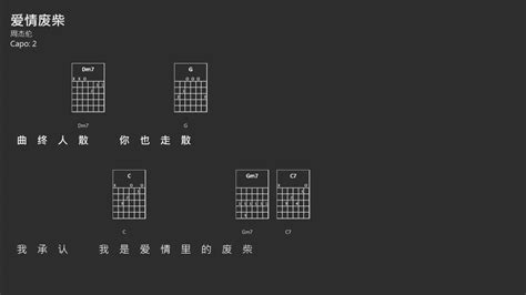 周杰伦 爱情废柴 吉他谱 歌词 Guitar Tab Chords Youtube