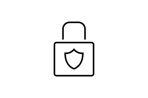 Security Shield Line Art Vector Icon Graphic By Riduwanmolla · Creative Fabrica