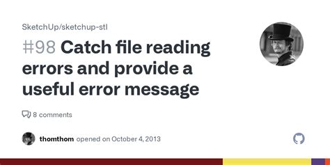 Catch File Reading Errors And Provide A Useful Error Message · Issue