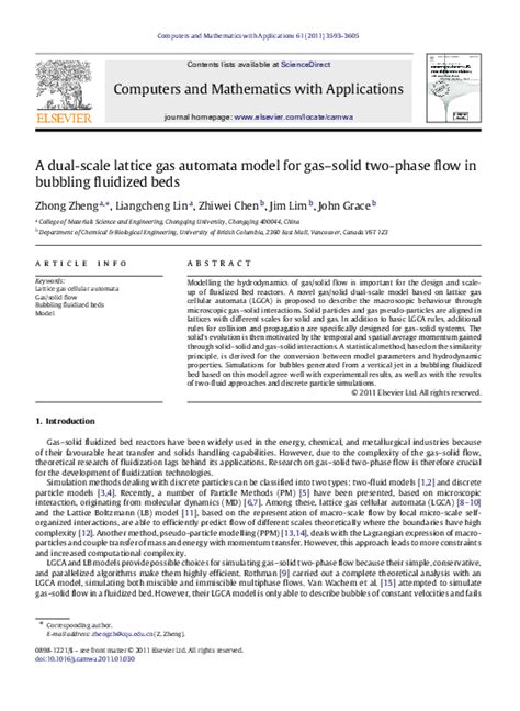 pdf a dual scale lattice gas automata model for gas solid two phase