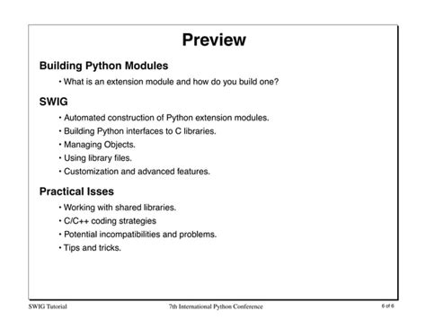 Interfacing Cc And Python With Swig Ppt