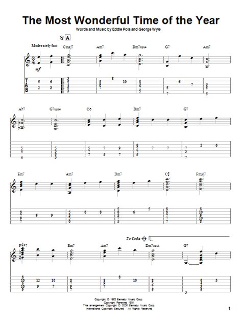 The Most Wonderful Time Of The Year Sheet Music Direct