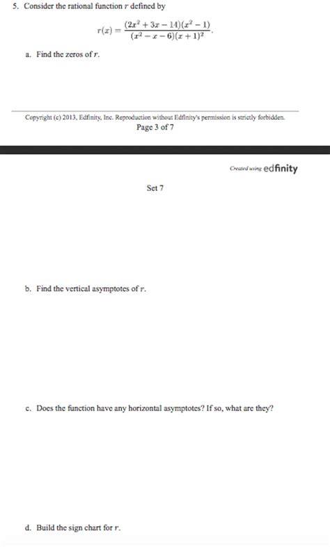 Sign Chart Rational Functions Keski