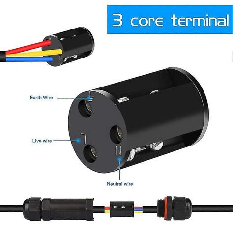 Ip68 Waterproof Electrical Connector 3 Wire Outdoor Waterproof Junction Box Electrical Cable