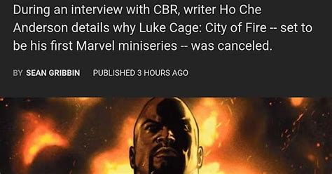 Luke Cage Miniseries By Ho Che Anderson Was Canceled Over Fear Of