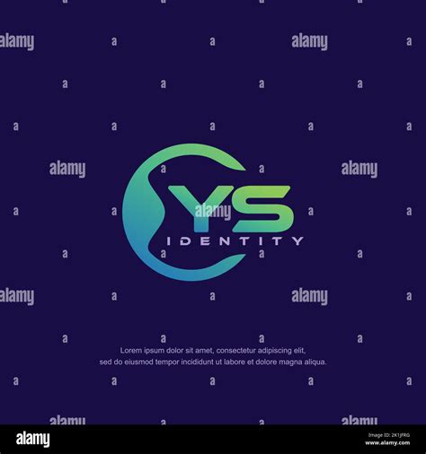 Ys Initial Letter Circular Line Logo Template Vector With Gradient