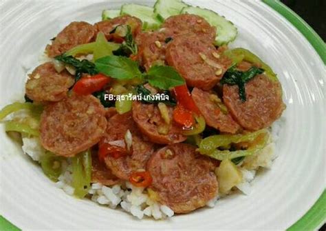สูตร ข้าวผัดกะเพราแหนม โดย สุธารัตน์ เก่งพินิจ Cookpad