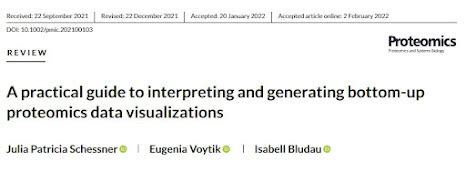News In Proteomics Research A Practical Guide To Visualizing Proteomics Data