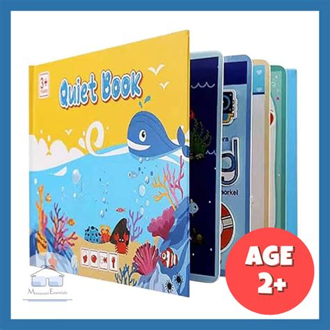 Under The Sea Busy Book Quiet Book Hands On Activity Book Montessori